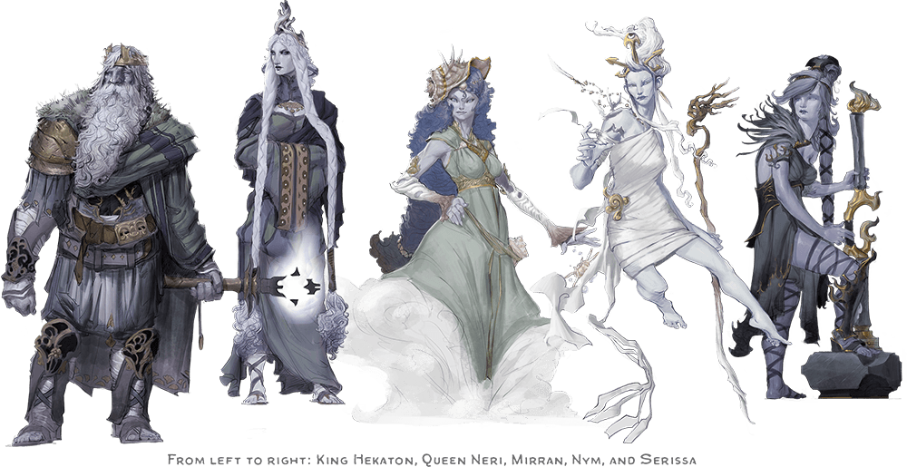 Princesses Nym, Mirran, and Serissa from Storm King’s Thunder welcoming ...