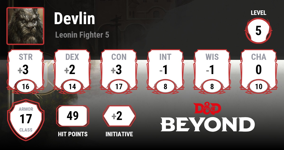 Devlin - D&D Beyond