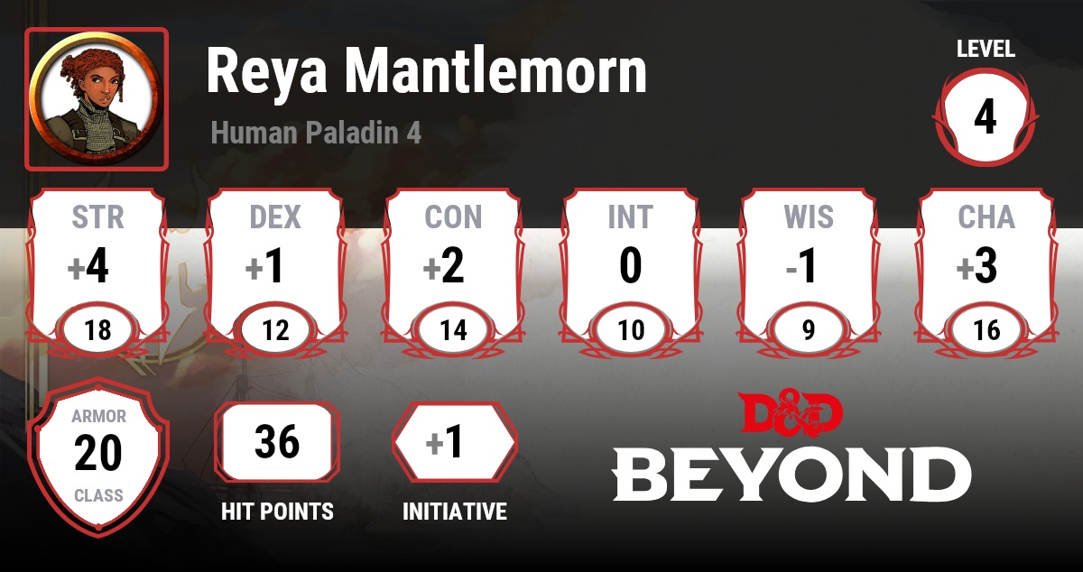 Reya Mantlemorn - D&D Beyond